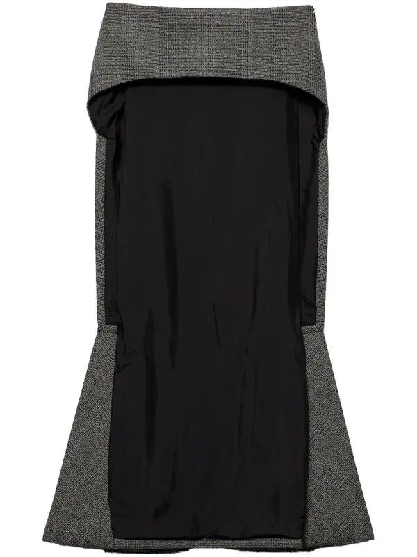Prada Prince Of Wales Midi Skirt