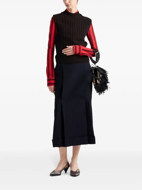 Prada Deconstructed Midi Skirt