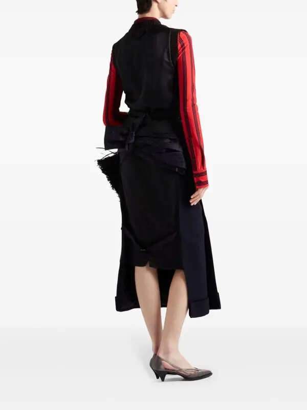 Prada Deconstructed Midi Skirt