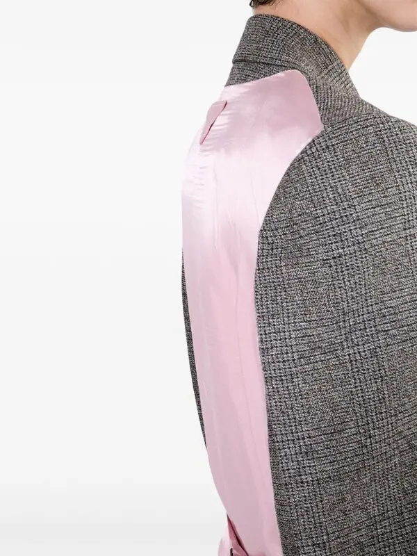 Prada Prince Of Wales Checked Double-breasted Blazer