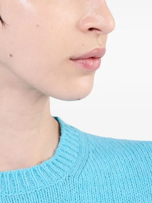 Prada Short-sleeve Cashmere Sweater - Blue