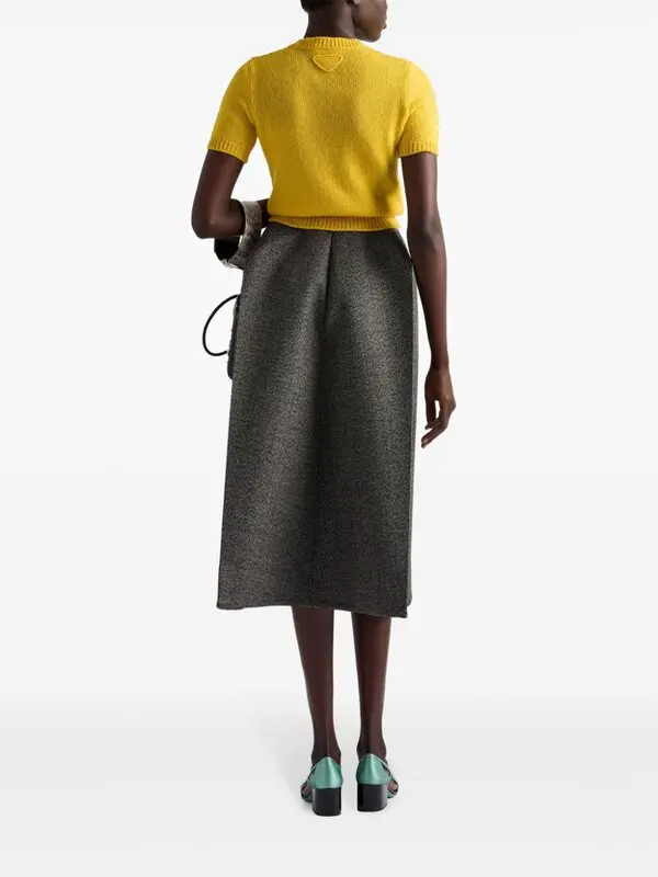 Prada Short-sleeve Cashmere Sweater - Yellow