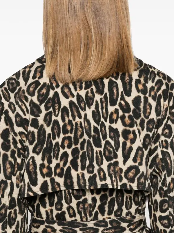 Theory Leopard Print Trench Coat - Neutrals
