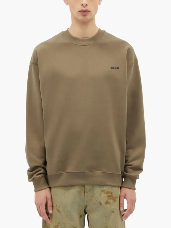 MSGM Logo-print Cotton Sweatshirt