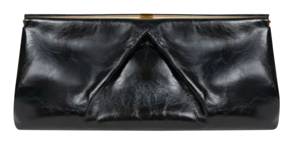 Dries Van Noten Large Leather Clutch - Black