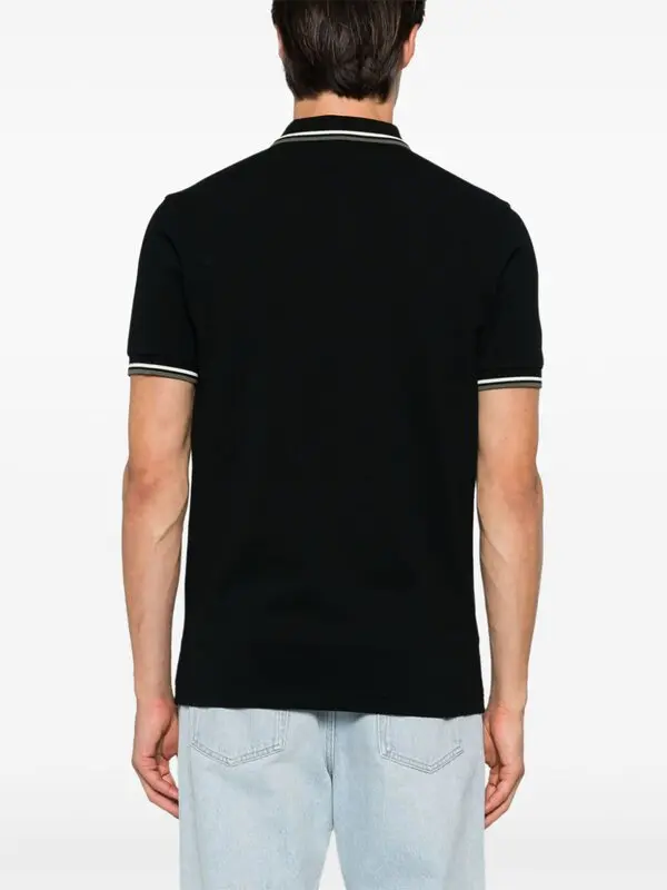 Fred Perry Logo-embroidered Polo Shirt - Black