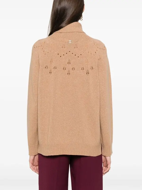 TWINSET Roll Neck Jumper - Brown