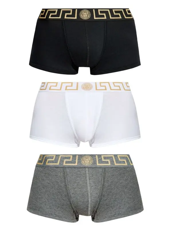 Versace Greca Border Boxers - White