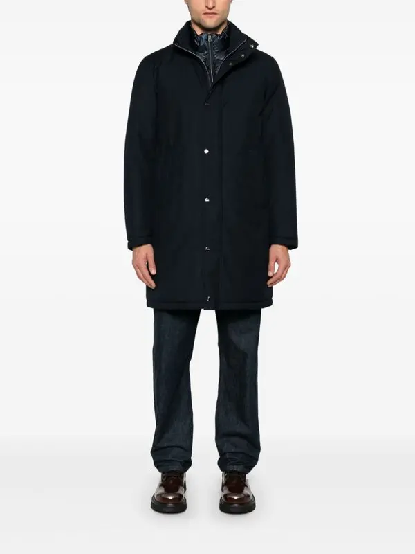 Herno Layered Coat - Blue