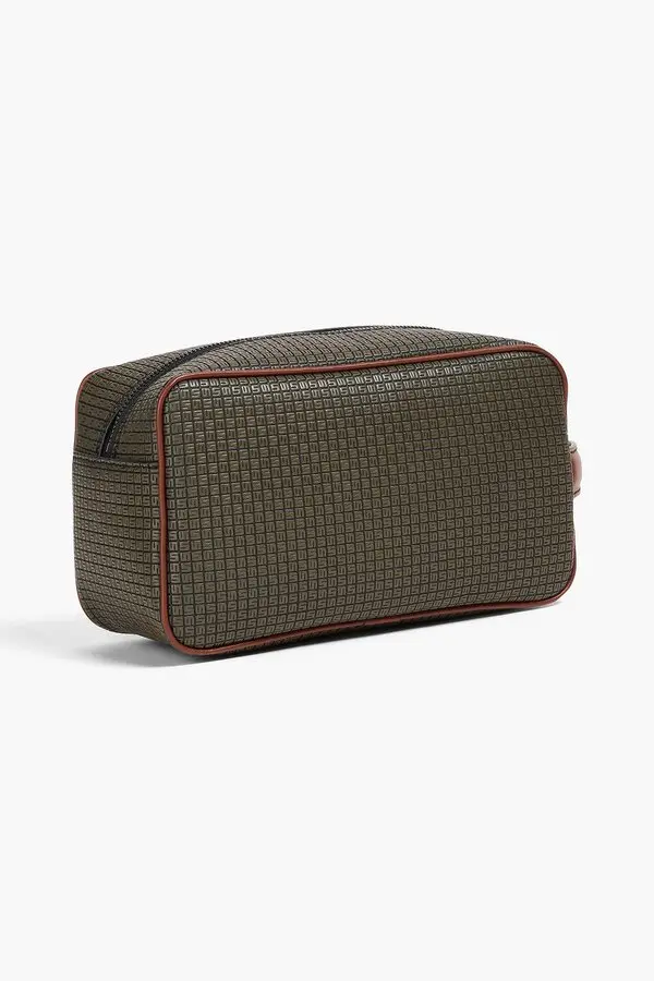 SERAPIAN Embossed Coated-canvas Wash Bag
