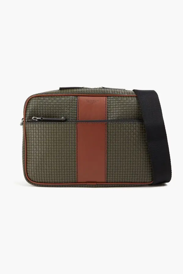 SERAPIAN East West Embossed Messenger Bag