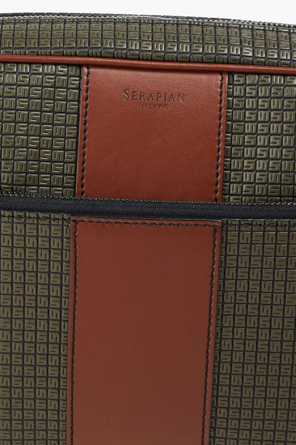 SERAPIAN East West Embossed Messenger Bag