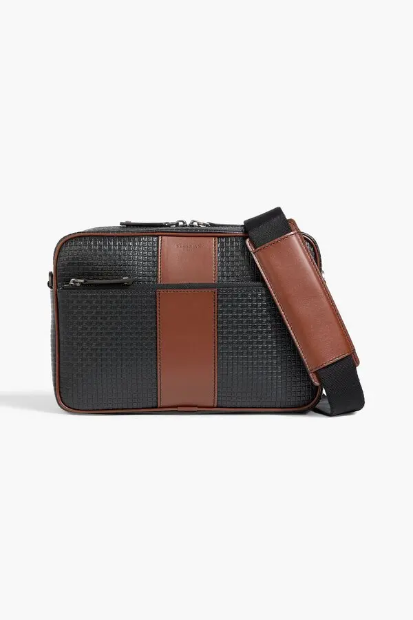 SERAPIAN East West Embossed Messenger Bag