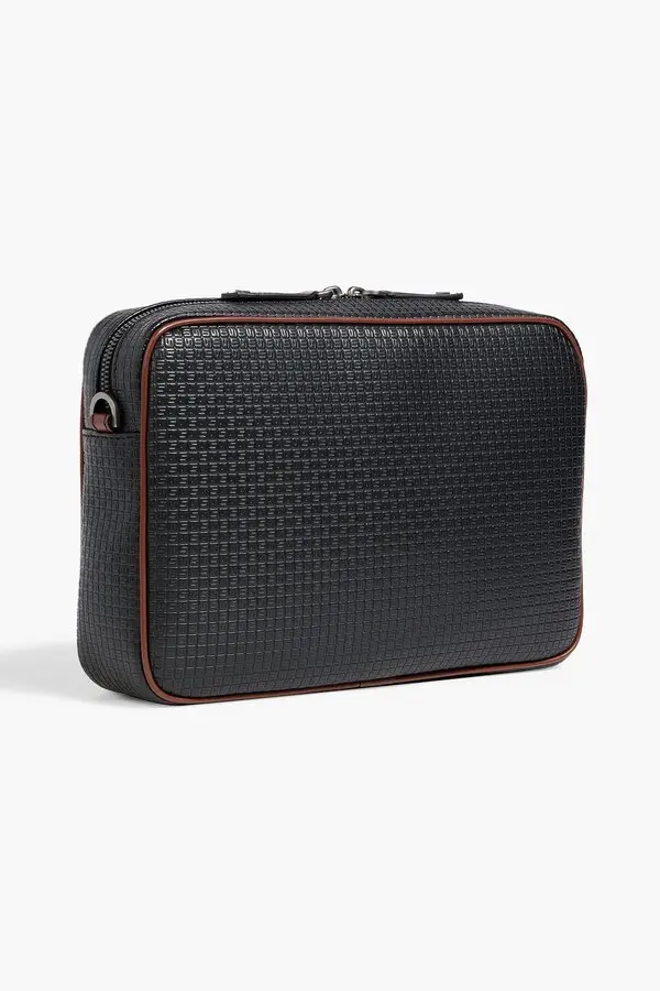 SERAPIAN East West Embossed Messenger Bag