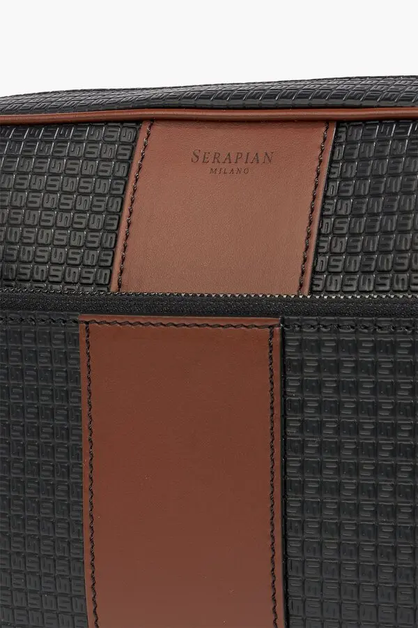 SERAPIAN East West Embossed Messenger Bag