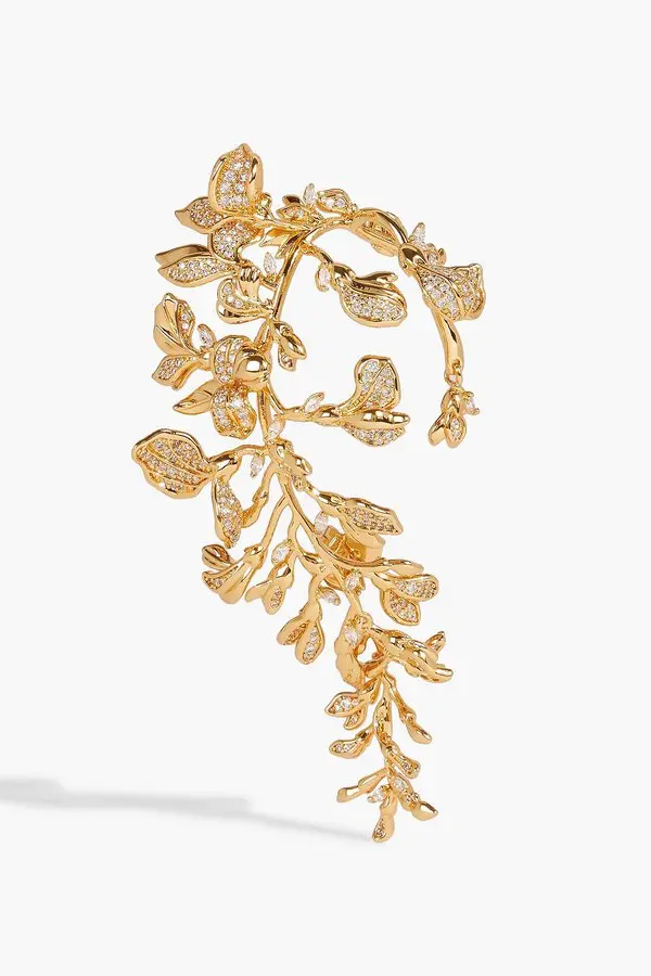 Zimmermann Tone Crystal Earcuff - Gold