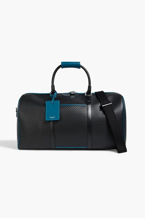 SERAPIAN Embossed Coated Canvas Weekend Bag - Petrol
