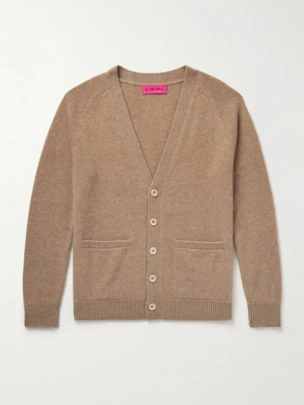 THE ELDER STATESMAN Cashmere Cardigan - Brown