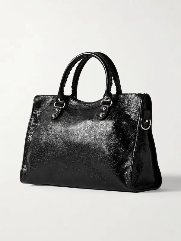 Balenciaga Le City Medium Arena Textured-leather Tote - Black