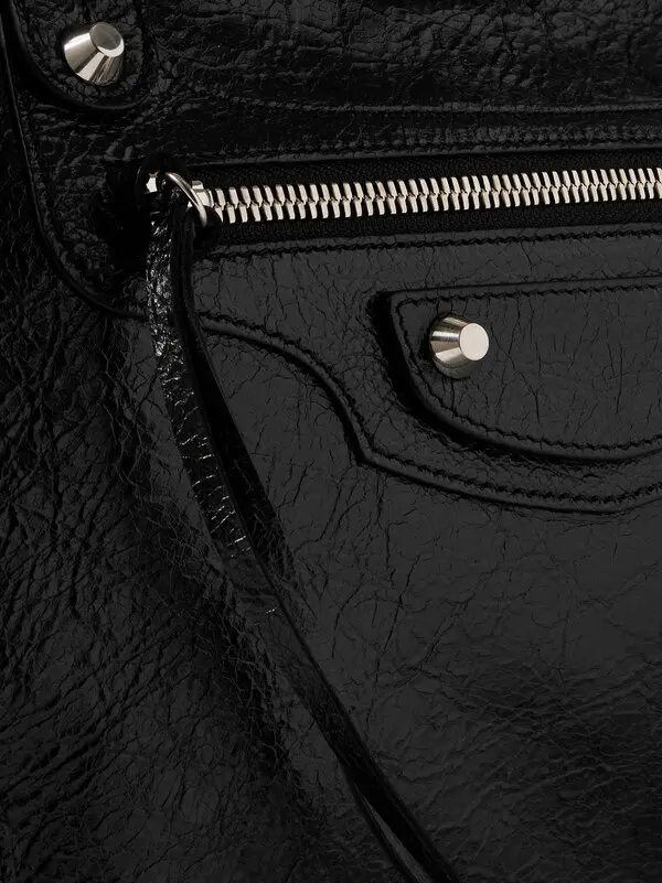 Balenciaga Le City Medium Arena Textured-leather Tote - Black