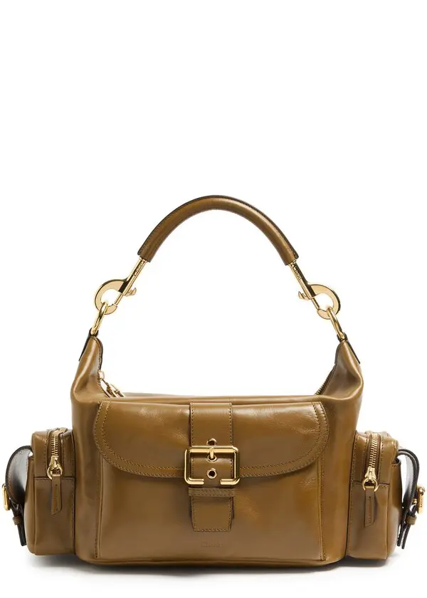 Chloé Large Glossed Leather Camera Bag