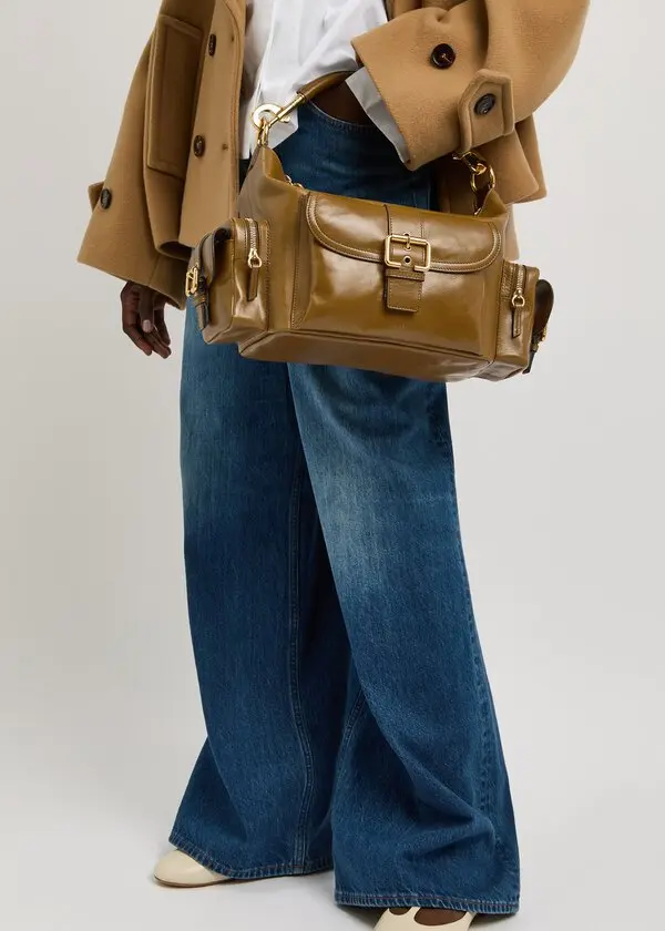 Chloé Large Glossed Leather Camera Bag