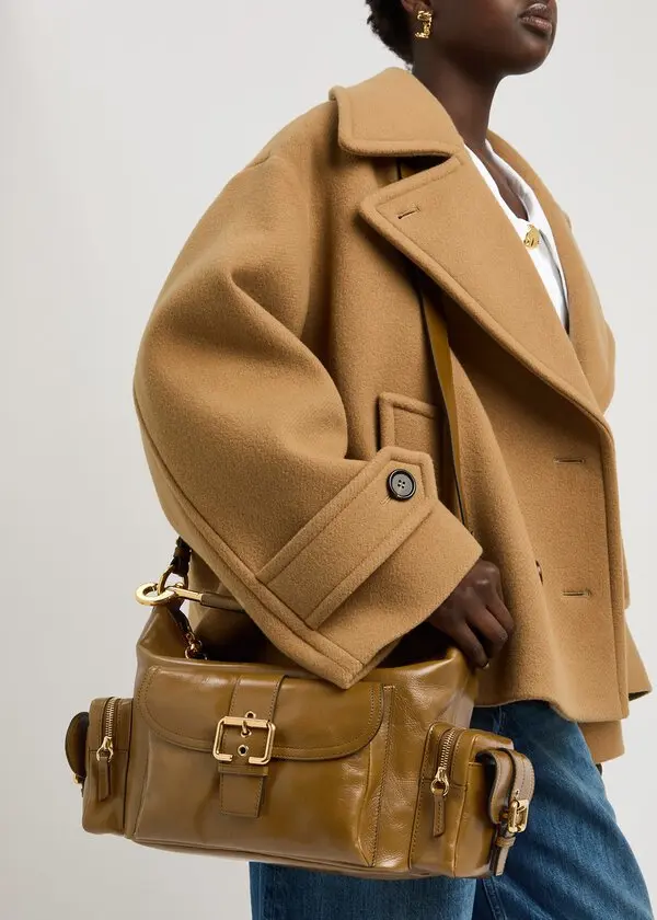Chloé Large Glossed Leather Camera Bag