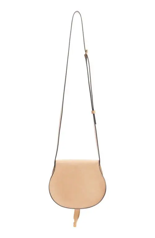 Chloé Small Marcie Leather Crossbody Bag - Milky Brown