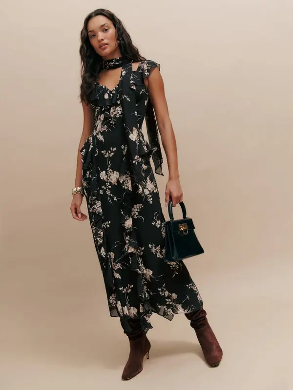 REFORMATION Silvana Dress - Black