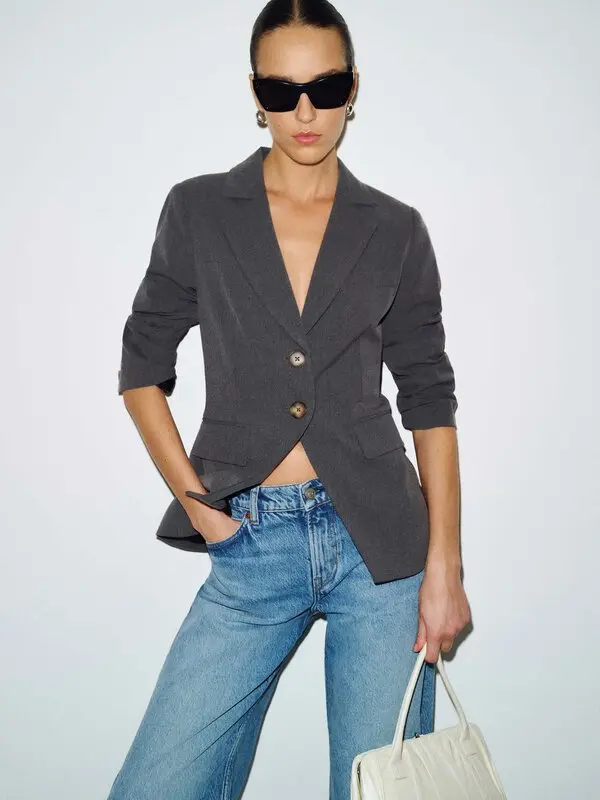REFORMATION Bondi Blazer - Grey
