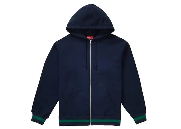 Supreme Old English Stripe Zip Up Sweatshirt
