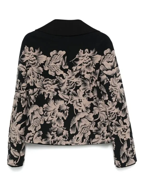 IBRIGU Floral-print Double-breasted Jacket