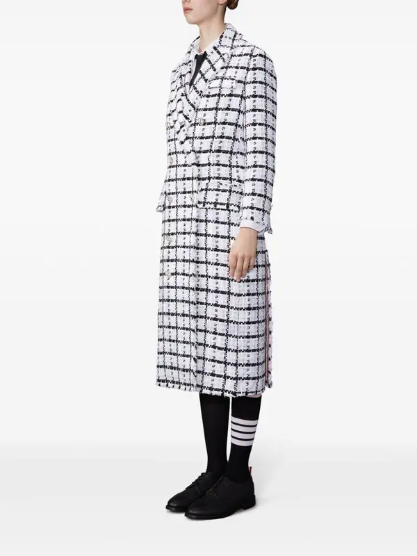 Thom Browne Checked Tweed Coat