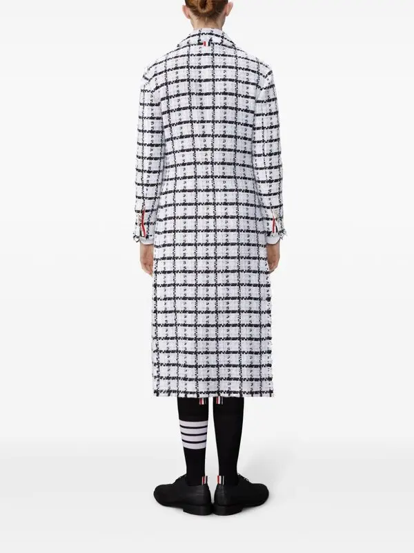 Thom Browne Checked Tweed Coat