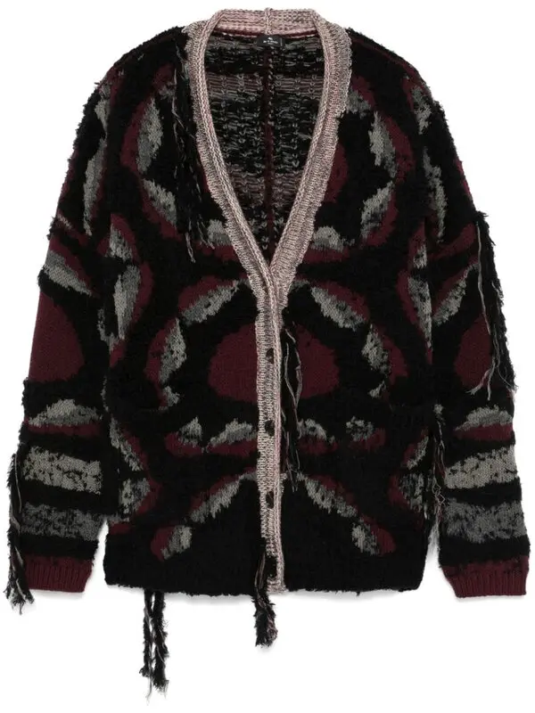 Etro Distressed-effect Cardigan - Black