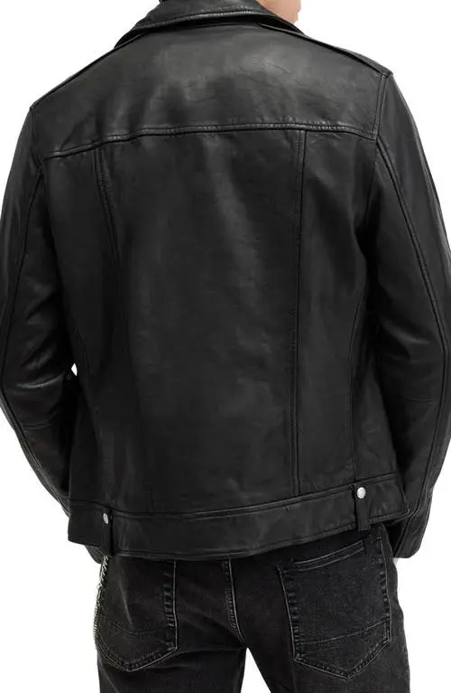 ALLSAINTS Milo Asymmetric Zip Leather Biker Jacket