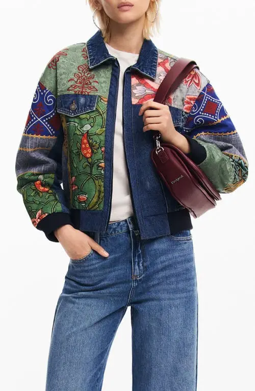 Desigual Embroidered Denim Jacket