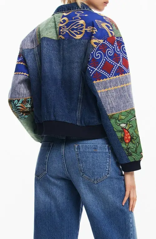 Desigual Embroidered Denim Jacket