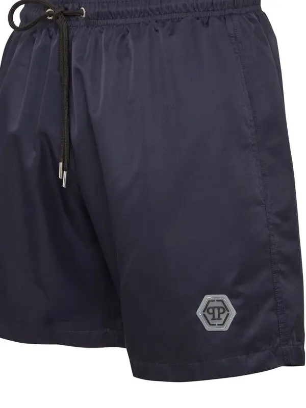 Philipp Plein Logo-appliqué Shorts - Blue