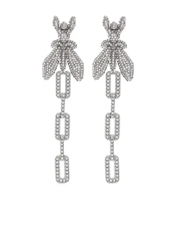 Patrizia Pepe Fly Rhinestone-embellished Dangle Earrings