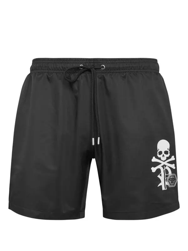 Philipp Plein Logo-print Swim Shorts - Black