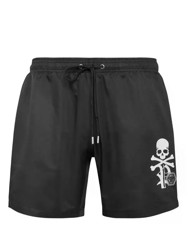 Philipp Plein Logo-print Swim Shorts - Black