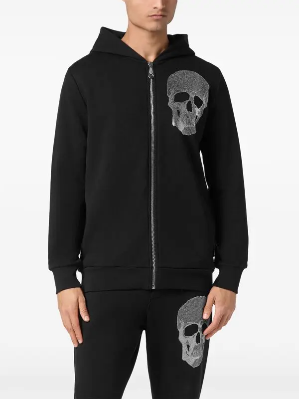 Philipp Plein Embroidered Zipped Hoodie