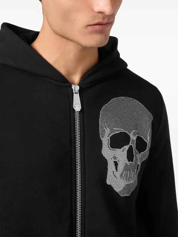Philipp Plein Embroidered Zipped Hoodie