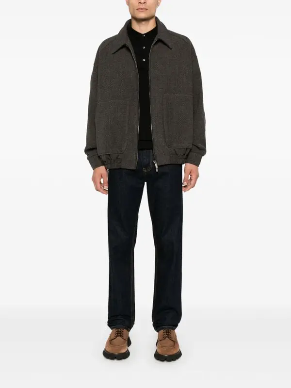 Aspesi Wool Polo Shirt - Black
