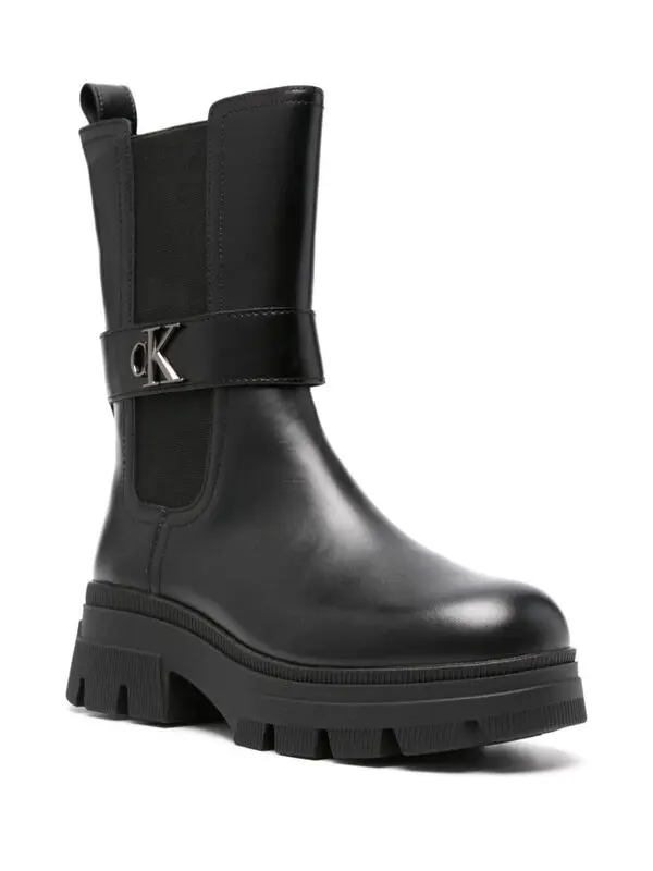 Calvin Klein Leather Chelsea Boots