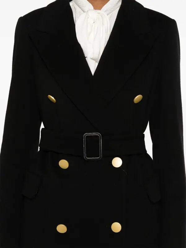 Tagliatore Felted Finish Double-breasted Coat - Black