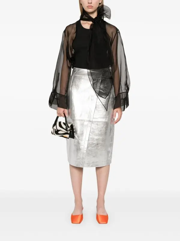 Ba&sh Jupe Faye Metallic Skirt