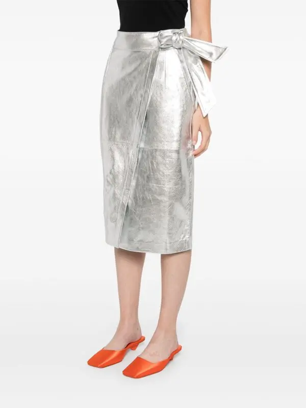 Ba&sh Jupe Faye Metallic Skirt