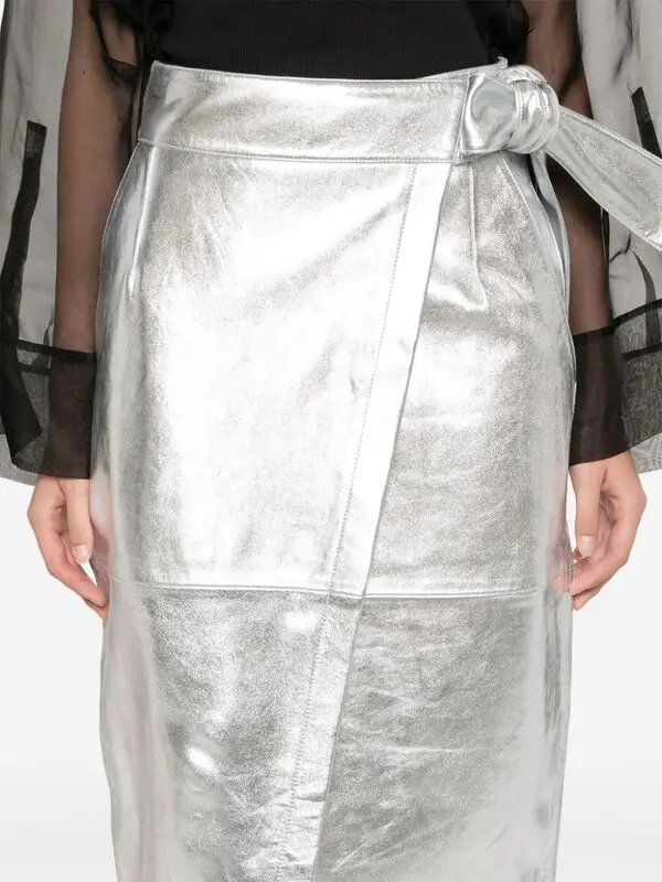 Ba&sh Jupe Faye Metallic Skirt